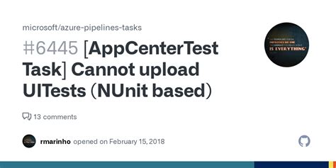 [appcentertest task] cannot upload uitests nunit based · issue 6445