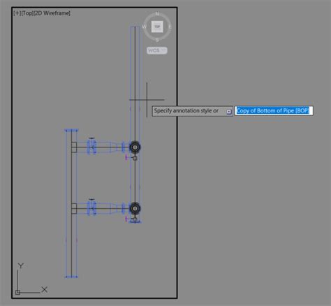 Display Bop Elevation In Meter For Orthographic Drawings In Autocad Plant 3d