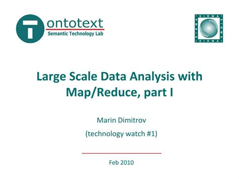 Large Scale Data Analysis With Mapreduce Part I Pdf
