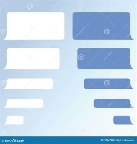 Message Bubbles Chat Vector Vector Template Of Message Bubbles Stock Illustration