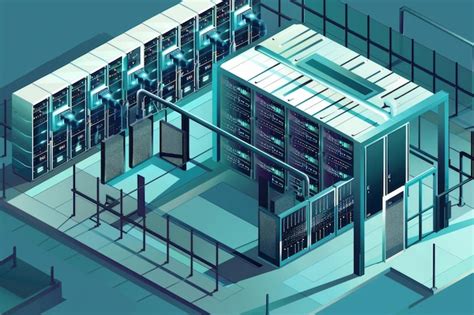A Modern Data Center Equipped With Highperformance Servers And Cooling Systems Emphasizing