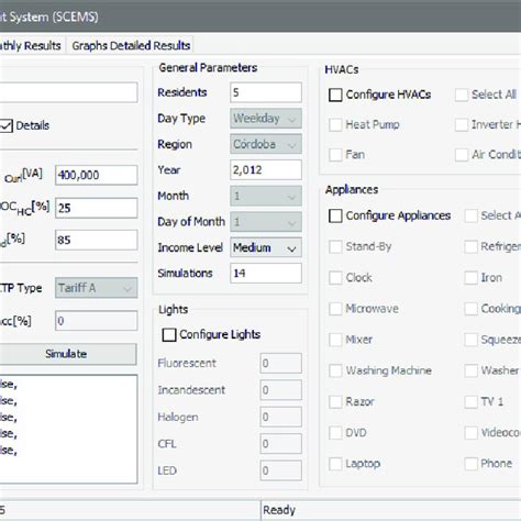 Gui For Configuring The Simulation Parameters Of The System Download Scientific Diagram
