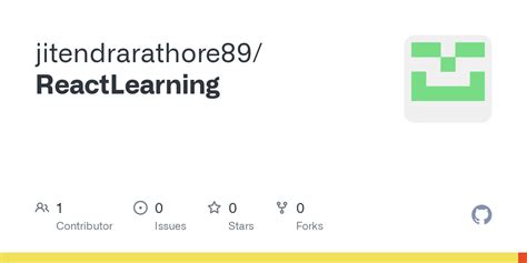 github jitendrarathore89 reactlearning