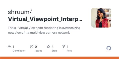 Github Shruumvirtualviewpointinterpolation Theis Virtual Viewpoint Rendering Is