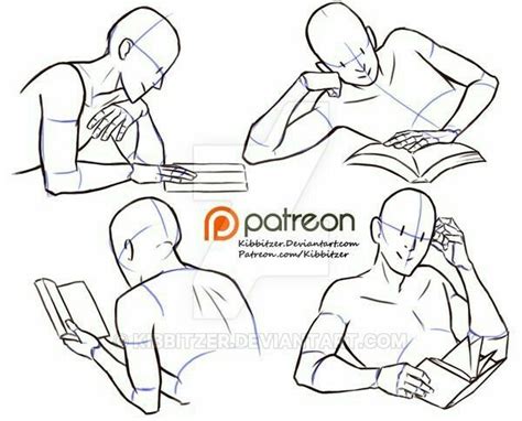 Reading Book Positions How To Draw Manga Anime Drawing Reference