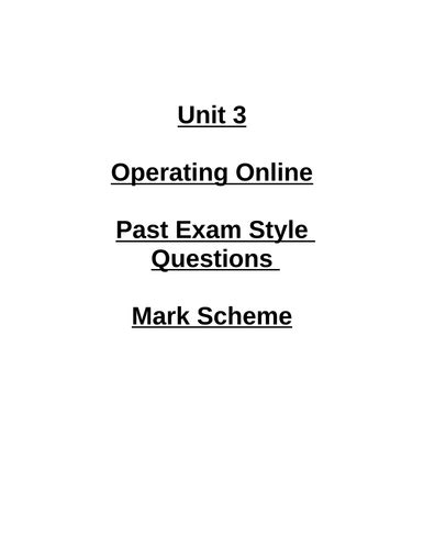 Igcse Ict Exam Style Questions Teaching Resources
