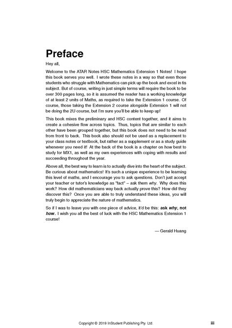 Atar Notes Hsc Year 12 Mathematics Extension 1 Complete Course Notes