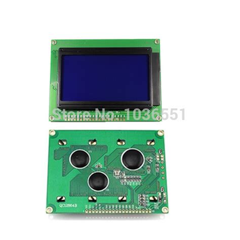 Купить Lcd12864 отображения модуль синий экран подсветки 5В St7920 для Arduino в интернет