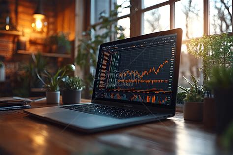 금융 차트를 보여주는 노트북 사진 무료 다운로드 Lovepik