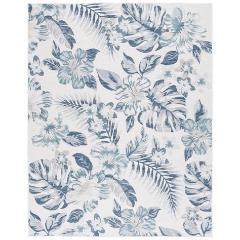 Safavieh Sunrise Ivoryblue Gray 8 Ft X 10 Ft Oversized Floral