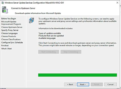 WSUS Setup Connecting To Upstream Server Windows Spiceworks Community