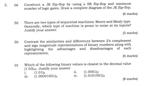 Solved A Construct A JK Flip Flop By Using A SR Chegg