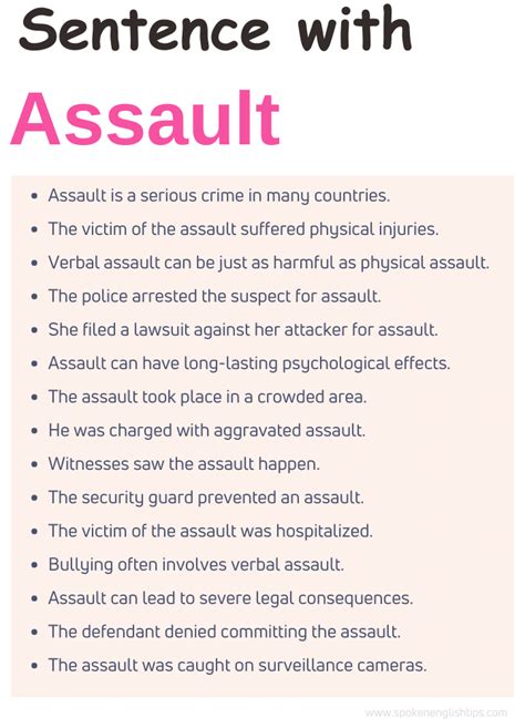 Sentence With Assault Examples