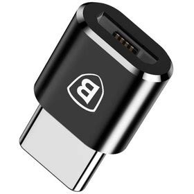 خرید و قیمت مبدل MicroUSB به Type C بیسوس مدل Mini Micro female to Type C male adapter converter