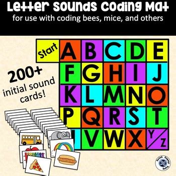 Alphabet Letter Initial Sounds Coding Mat For Bee Or Code Go Robot Mouse