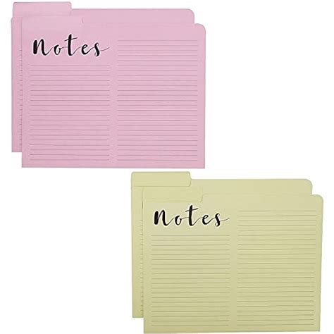Lined File Folders 1 3 Cut Tab Letter Size Notes Section 6 Colors 12 Pack Pricepulse