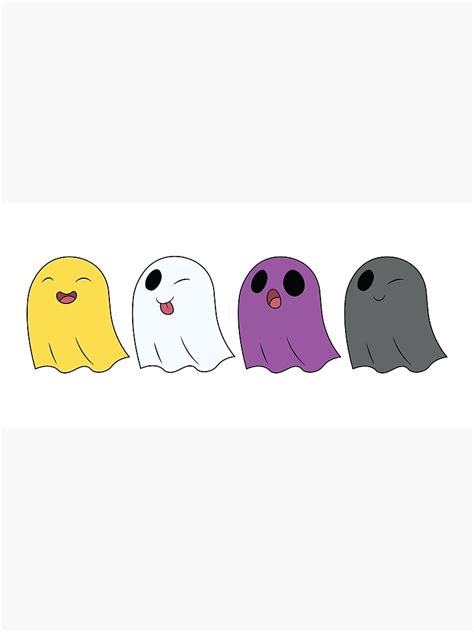 Non Binary Pride Ghosts Poster By Jaimiemccaw Redbubble
