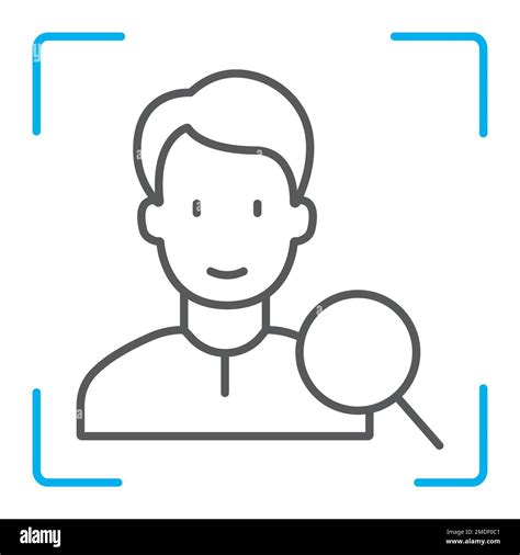 Face Id Thin Line Icon Face Recognition And Face Identification Face Scanning Sign Vector