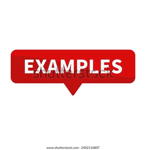 Examples Red Rectangle Shape Information Detail Stock Vector Royalty Free 2402116807