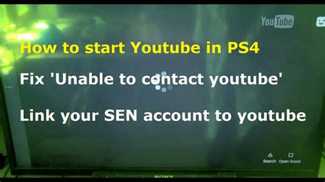 How To Start Youtube App In PS Fix Unable To Contact Youtube Link