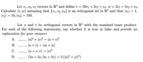 solved let v1 v2 v3 vectors in r3 and define
