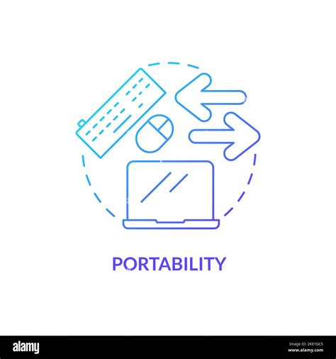 portability blue gradient concept icon stock vector image and art alamy