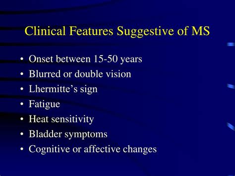 Ppt Multiple Sclerosis Making The Diagnosis Powerpoint Presentation