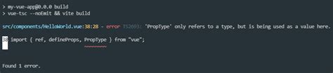 Proptype Only Refers To A Type But Is Being Used As A Value Here · Vuejs Rfcs · Discussion