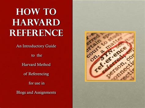 PPT HOW TO HARVARD REFERENCE PowerPoint Presentation Free Download ID