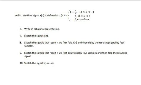 solved a discrete time signal x n is defined as