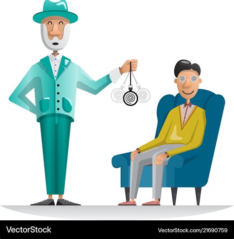 A Man Under Hypnosis Royalty Free Vector Image