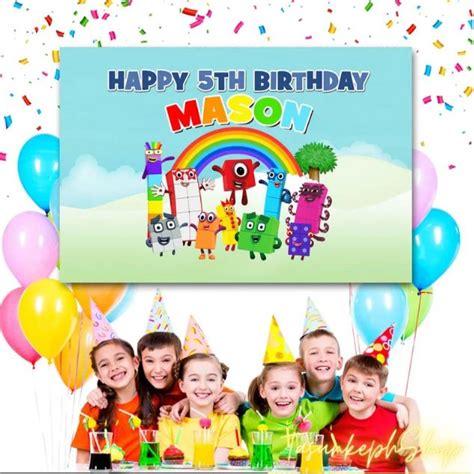 Printable Birthday Numberblocks Banner Printable Party Banner