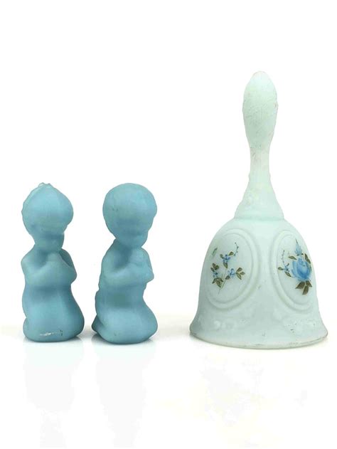 Lot 3pc Fenton Satin Glass Collectibles