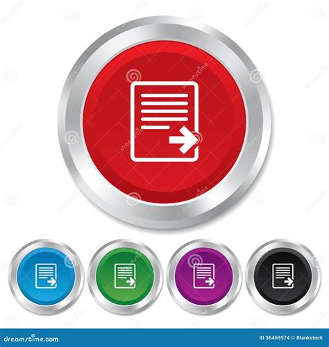 Export File Icon File Document Symbol Stock Vector Illustration Of Arrow Mark 36469574