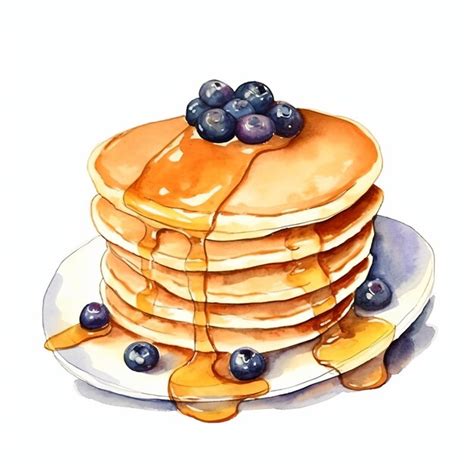 Premium AI Image Stack Of Pancakes Isolated
