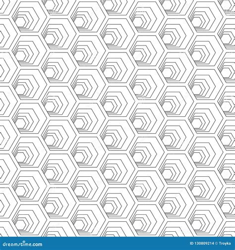 Seamless Hexagons Pattern Geometric Texture Stock Vector Illustration Of Repeat Fabric