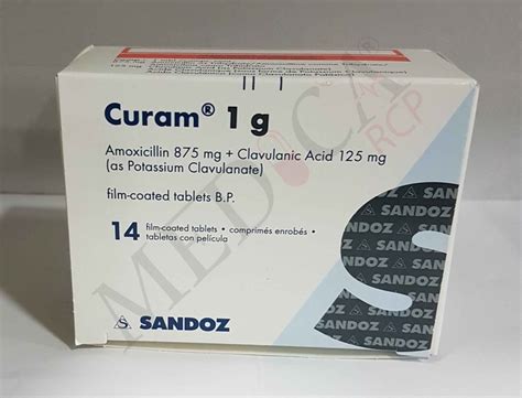 Medica Rcp Curam Tablets 1g Indications Side Effects Composition