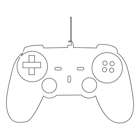 Game Controller Continuous Single Line Outline Vector Art Drawing And Simple One Line Minimalist