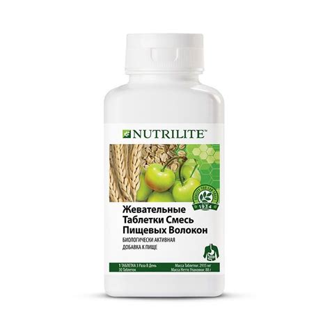 Amway NUTRILITE Жевательные таблетки Смесь пищевых волокон, 30 таб ...