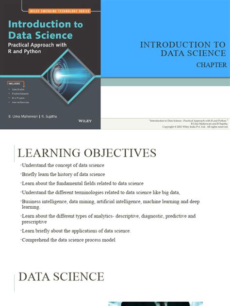 Chapter 1 Introduction To Datascience Pdf Data Science Machine Learning