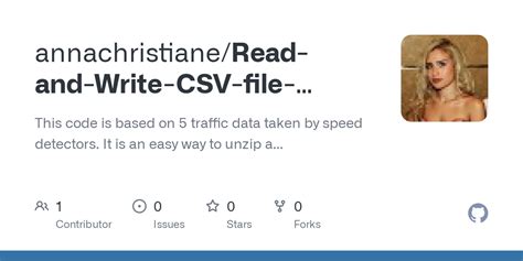 Github Annachristianeread And Write Csv File Unzip And Extract