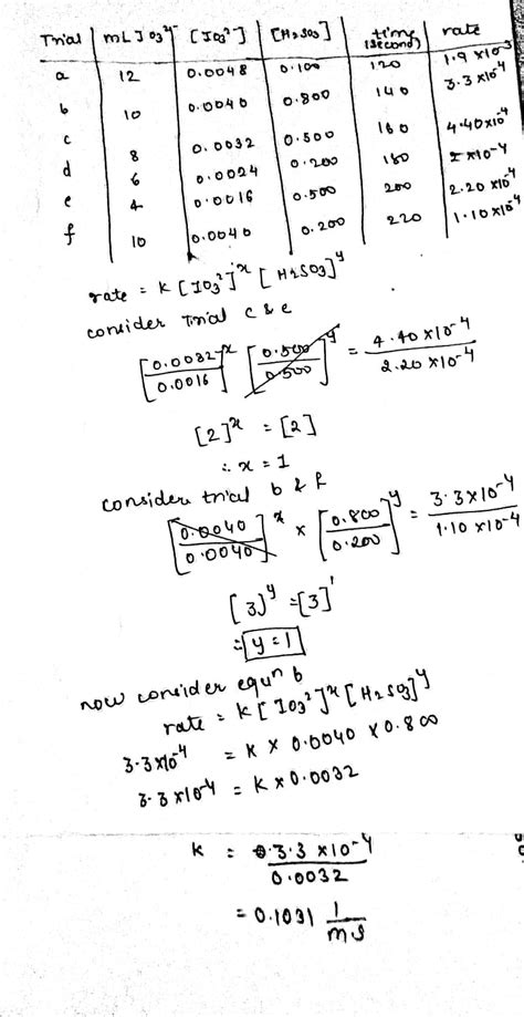[solved] Show Your Calculation For Determining Value For X And Y And K You Course Hero