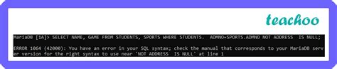 Case Based MCQ In A Database There Are Two Tables With The Instance