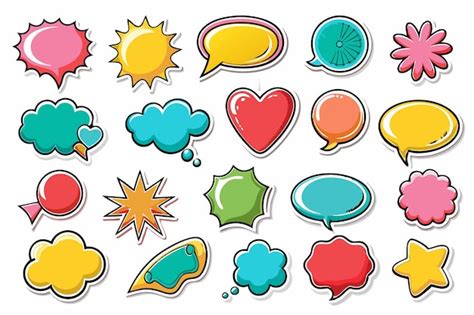 A Collection Of Comic Speech Bubbles With The Word Speech Bubbles On