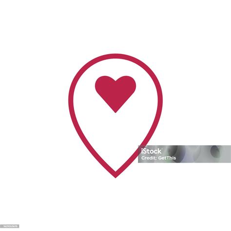 위치 표시 장소 아이콘 벡터 그림입니다 좋아하는 장소 핀 랜드마크 개념입니다 핀 기호 주소 기호에 돌보는 배달 로고 웹 Ui Ux에 대한 평면 격리 픽토그램 벡터 Eps