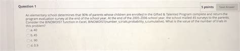 solved question 1 5 points save answer an elementary school