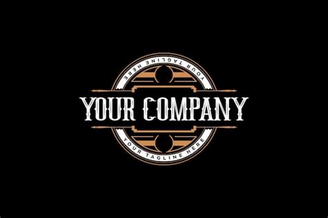 번성 프리미엄 장식품 벡터와 빈티지 로고 디자인 프리미엄 벡터