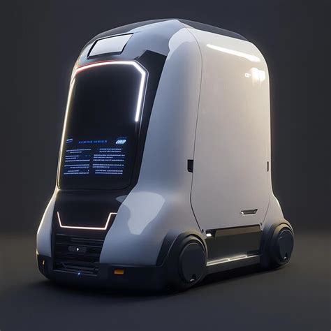 Autonomous Delivery Pod With Sleek Modular Design Premium Ai Generated Image