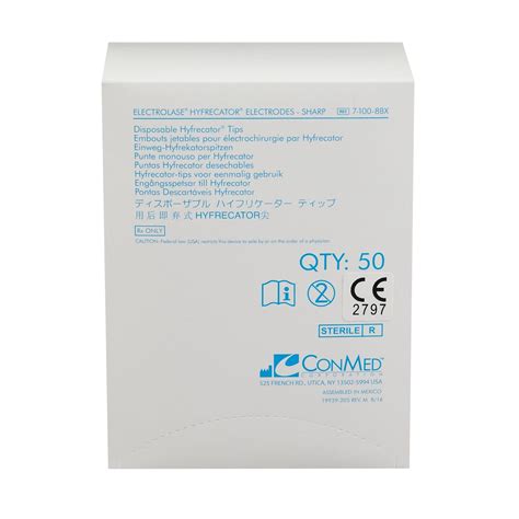 Conmed 7 100 8bx Hyfrecator Electrolase Sharp Tips Sterile Disposab