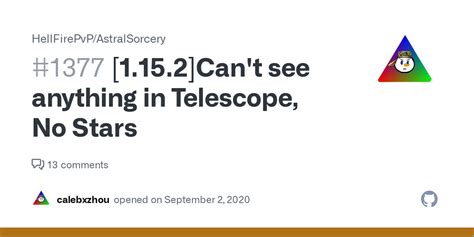 1152 Cant See Anything In Telescope No Stars · Issue 1377